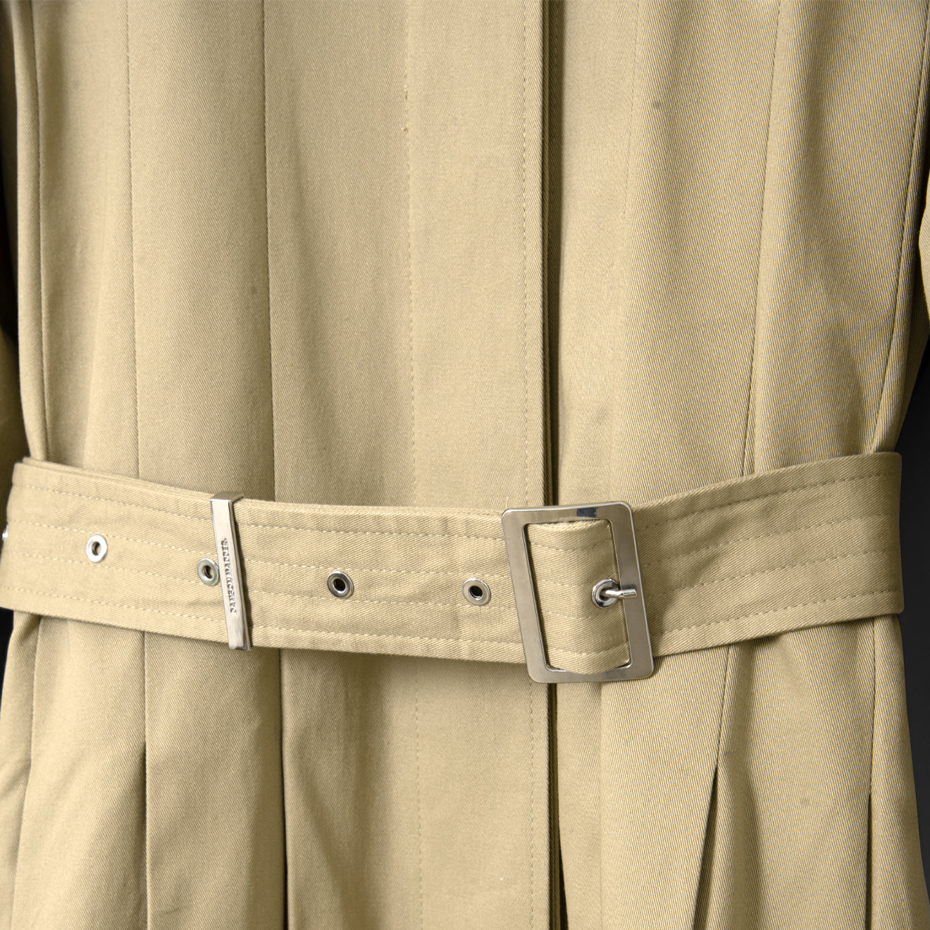 Damson Madder Sofia Pleated Trench Light Stone | Parasol Store