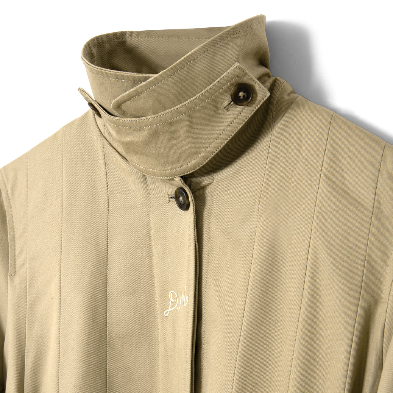 Damson Madder Sofia Pleated Trench Light Stone | Parasol Store