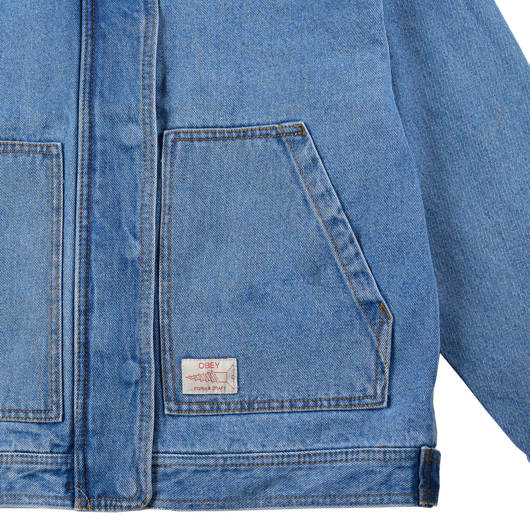 Obey Womens Sybil Jacket Light Indigo | Parasol Store