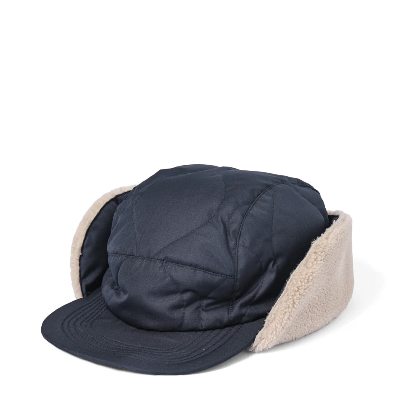 Taion Military Reversible Down Cap Dark Navy / Light Beige | Parasol Store